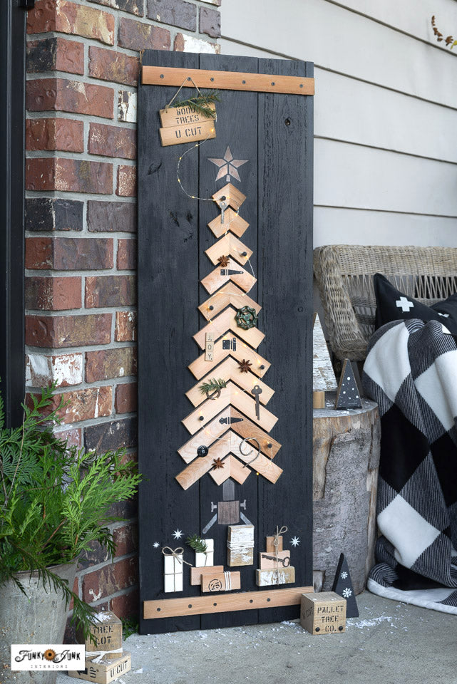 Chevron Christmas Tree stencil by Funky Junk's Old Sign Stencils
