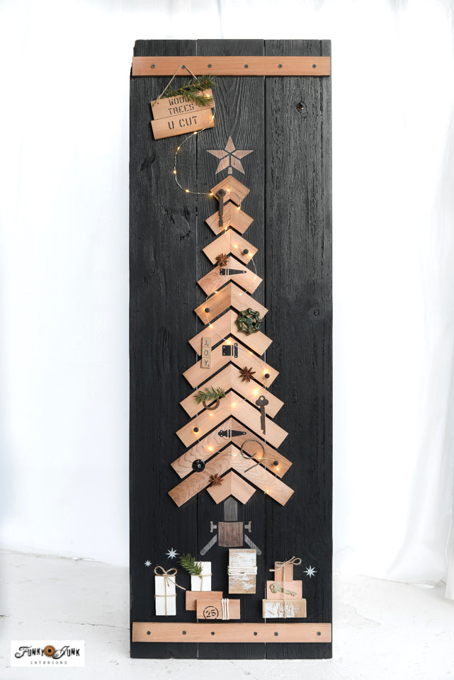 Chevron Christmas Tree stencil by Funky Junk's Old Sign Stencils