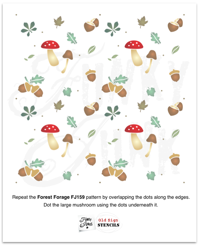 Forest Forage stencil pattern by Funky Junk's Old Sign Stencils