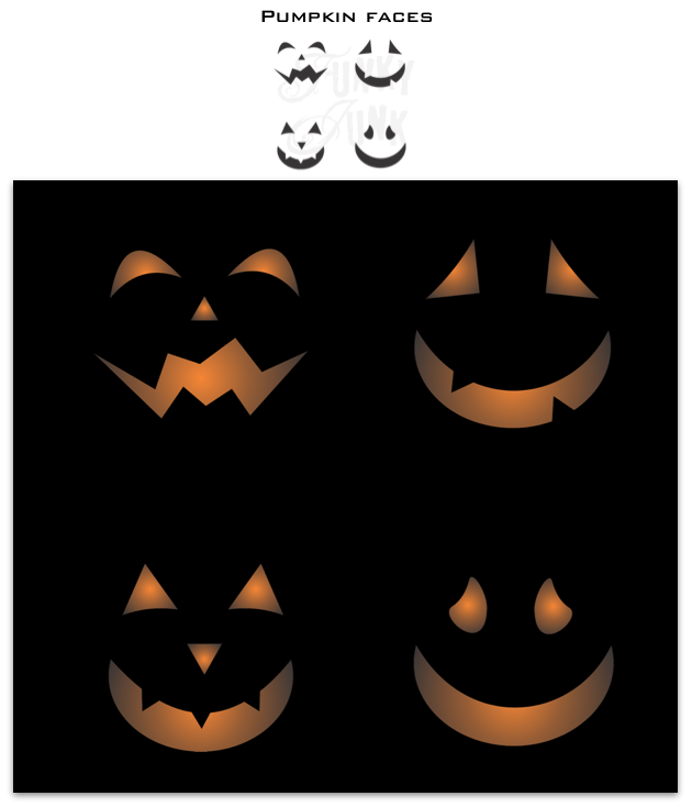 Painted Pumpkin Faces Templates