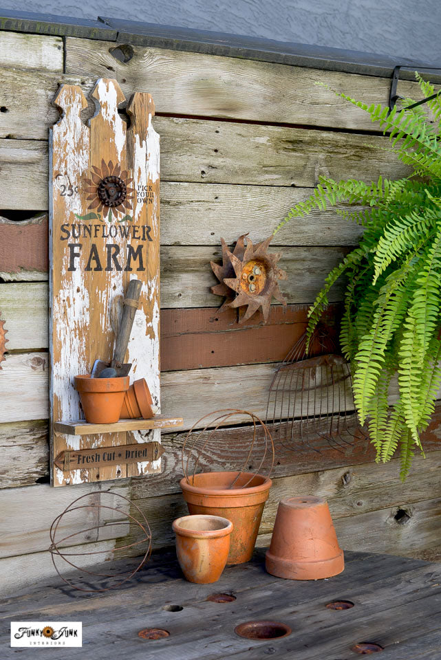 Sunflower Farm stencils - 2 sizes – Funky Junk's Old Sign Stencils