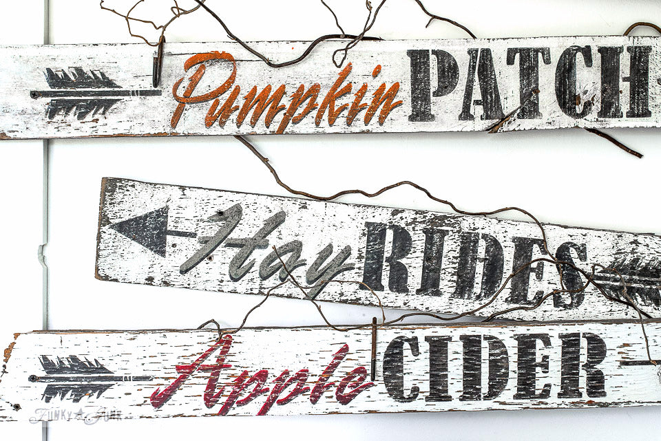 Hay Rides stencil by Funky Junk's Old Sign Stencils