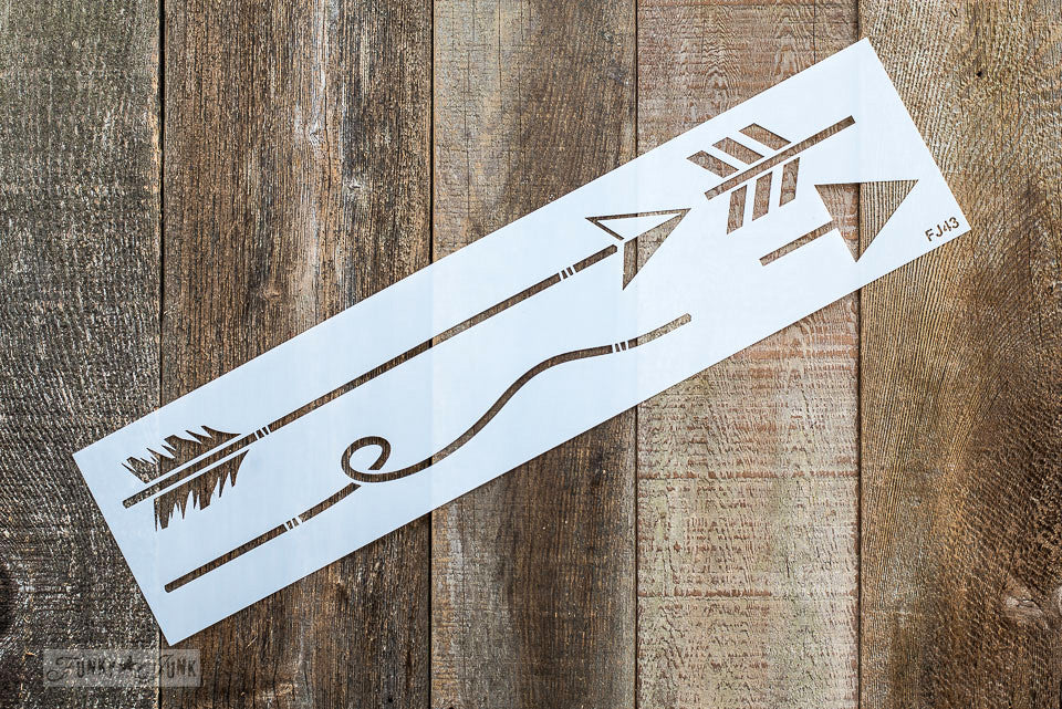 Rustic Arrow Stencil A Tribal Arrows Stenciled Boys Bedroom