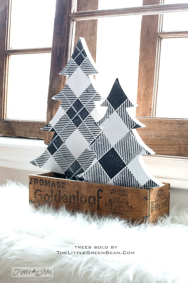 Buffalo Check Stencil by Funky Junk's Old Sign Stencils