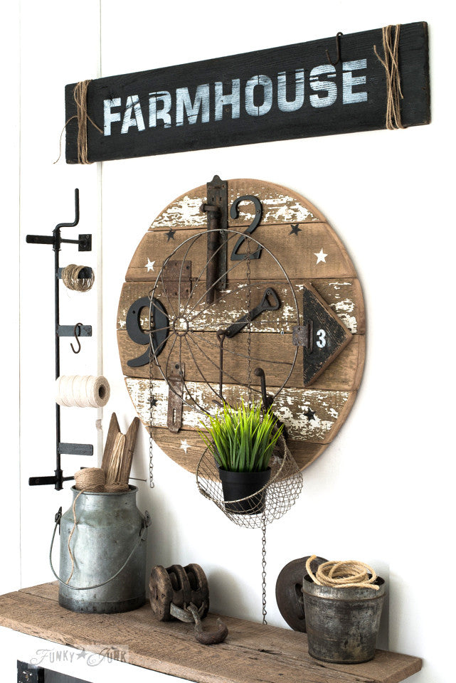 Farmhouse stencil by Funky Junk's Old Sign Stencils