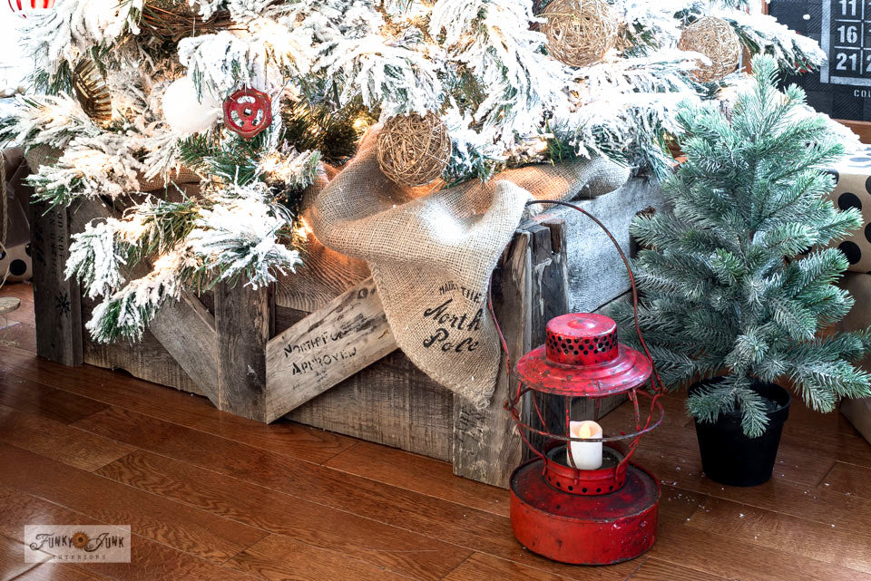 Christmas Crates stencil by Funky Junk's Old Sign Stencils