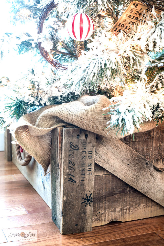 Christmas Crates stencil by Funky Junk's Old Sign Stencils