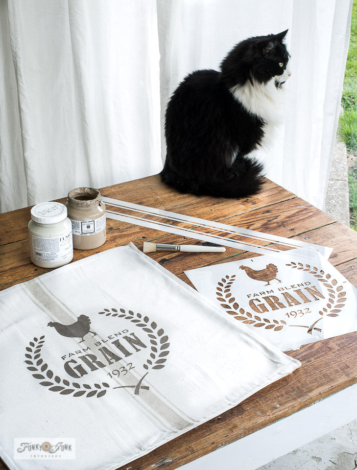 Farm Blend Grain stencil by Funky Junk's Old Sign Stencils