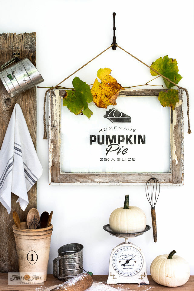 Homemade Pumpkin Pie 25 Cents A Slice by Funky Junk's Old Sign Stencils