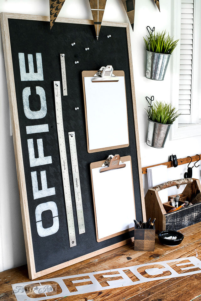Office stencil by Funky Junk's Old Sign Stencils