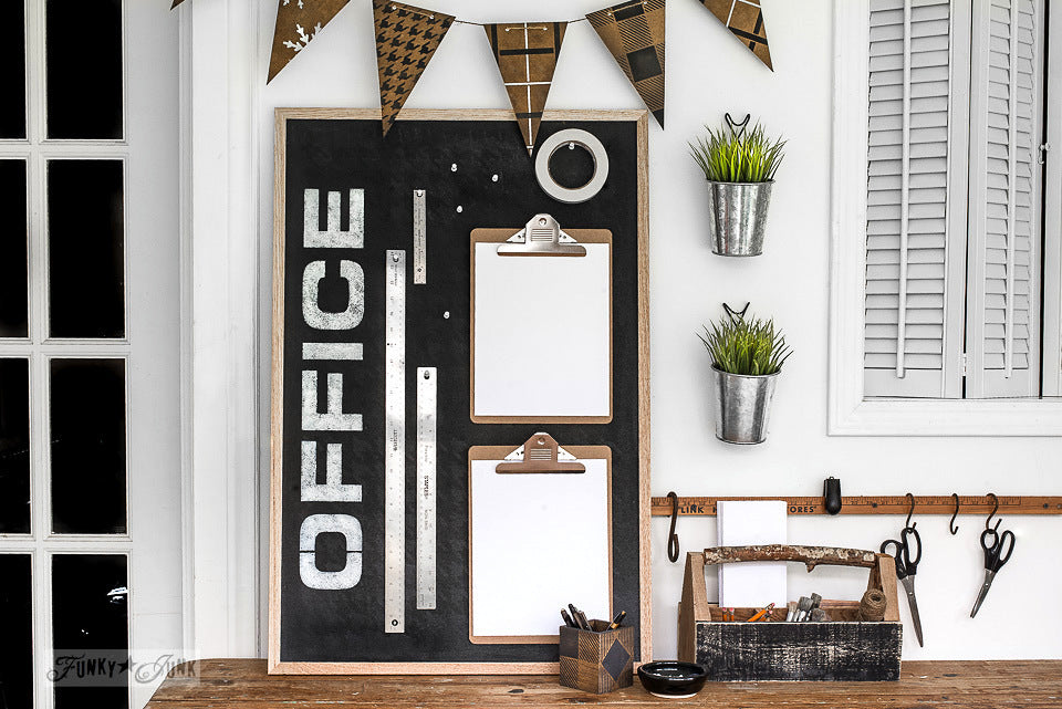 Office stencil by Funky Junk's Old Sign Stencils