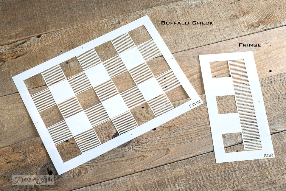 Buffalo Check Stencil by Funky Junk's Old Sign Stencils