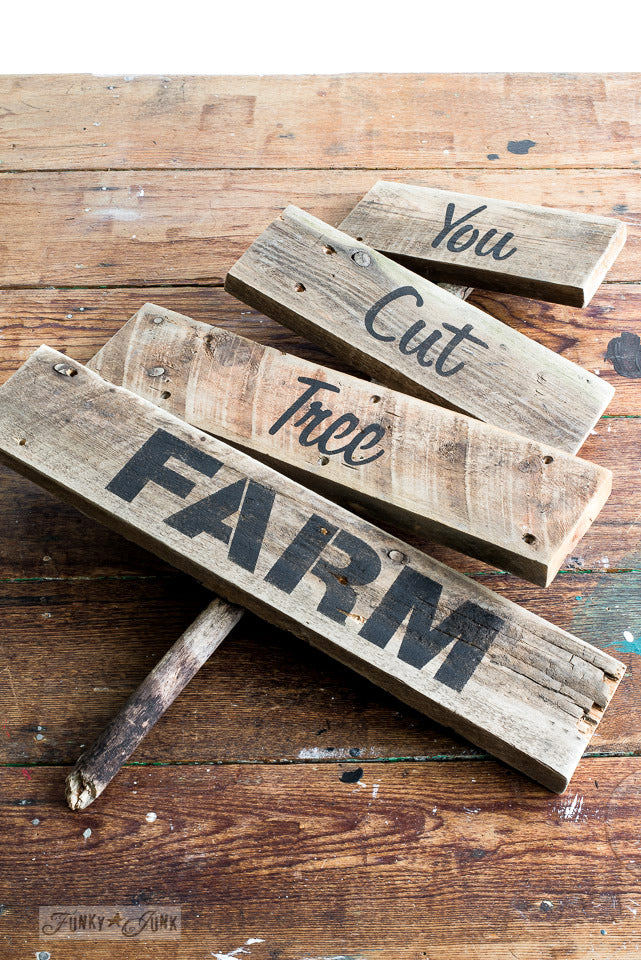 You Cut Tree Farm by Funky Junk's Old Sign Stencils