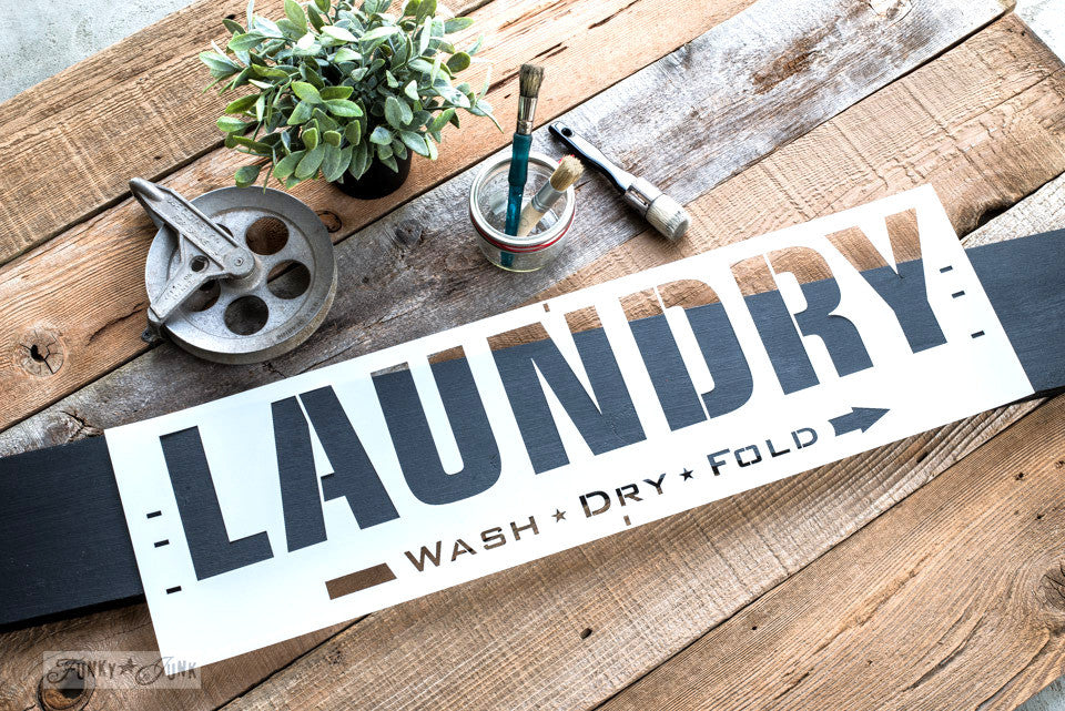 Laundry stencil – Funky Junk's Old Sign Stencils
